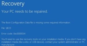 Windows7,8,10で起こる【0xc0000034】エラーのパソコン修理 | 武蔵小杉のパソコン修理の専門店デジサポ武蔵小杉。武蔵小杉駅 ...